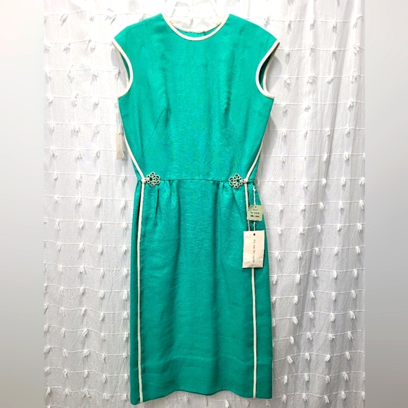 Peck & Peck | Dresses | Vintage 96 Peck Peck Kelly Green Linen Sheath ...